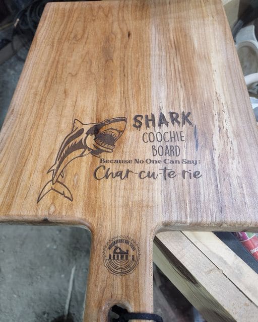 Shark Coochie (Charcuterie) Board - Brown's Woodworking and Signs